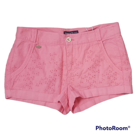 Only | Shorts | Only True Collection Streetwear Turn Up Shorts Pink ...